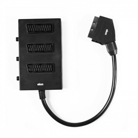 ekon Scart Splitter with 3 Female Connectors - Phonerefix