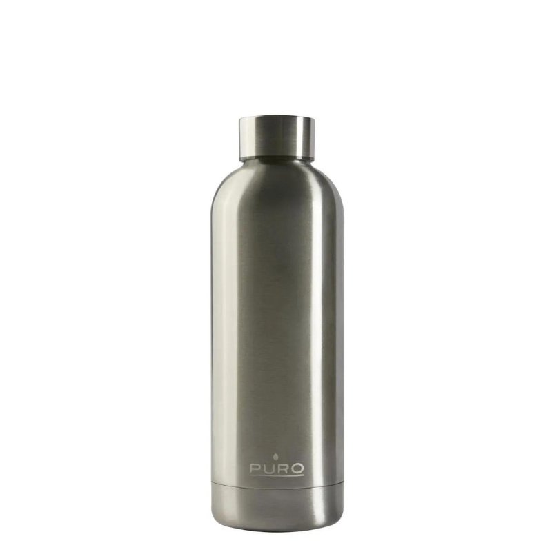 Puro Hot&Cold Thermic Bottle Glossy Steel -350ml - Phonerefix