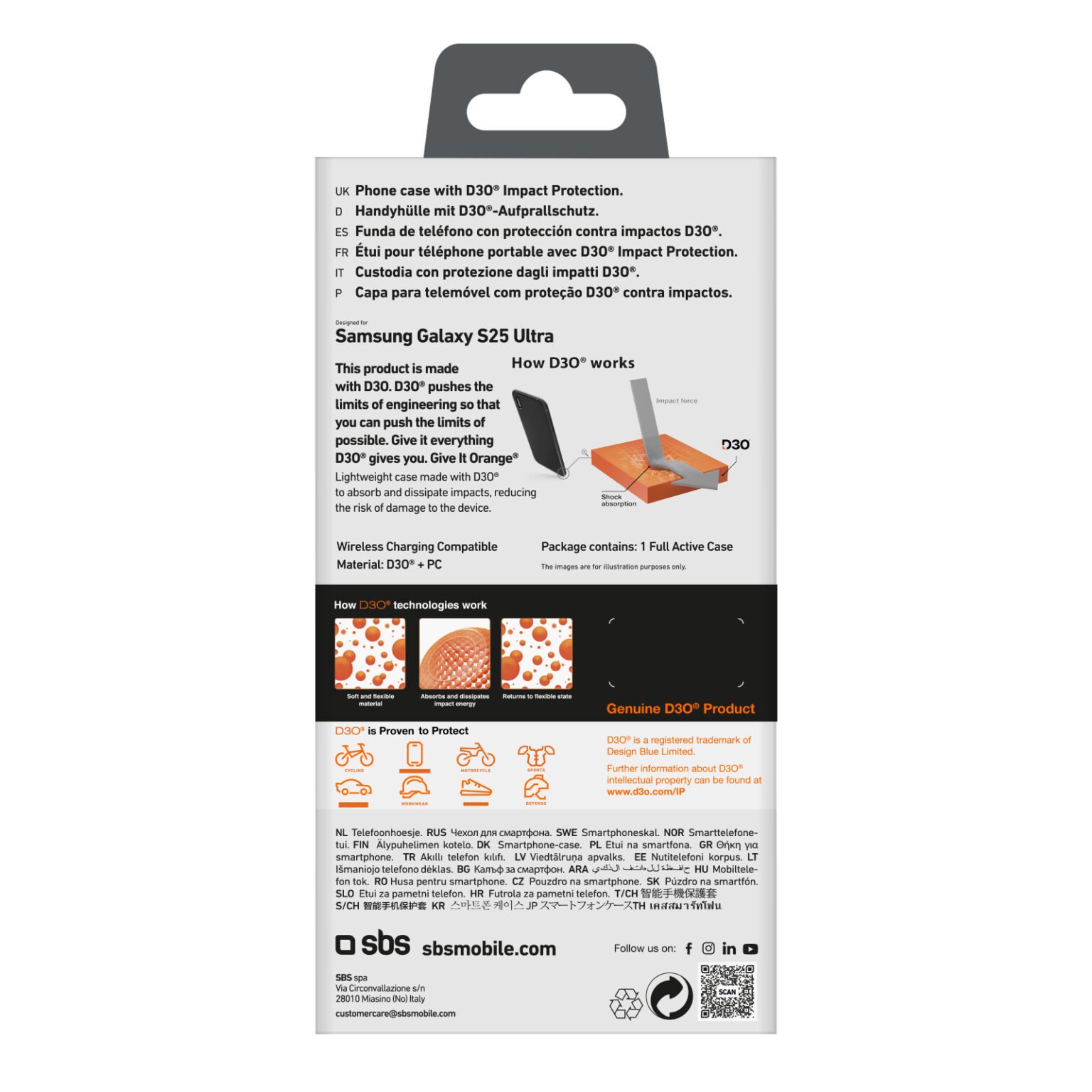 sbs Cover for Samsung S25 Ultra with D3O technology - Phonerefix